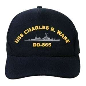 USS Charles R Ware DD-865 Ball Cap | Jacksonville Historic Naval Ship ...